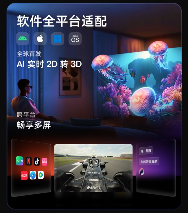 全球首发手势+6DoF控屏 VITURE Luma系列XR眼镜上市-互联网专区